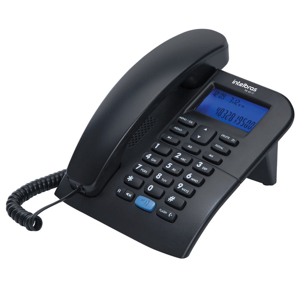 Telefone com Identificador de chamadas TC 60 ID Preto Intelbras - intelbras