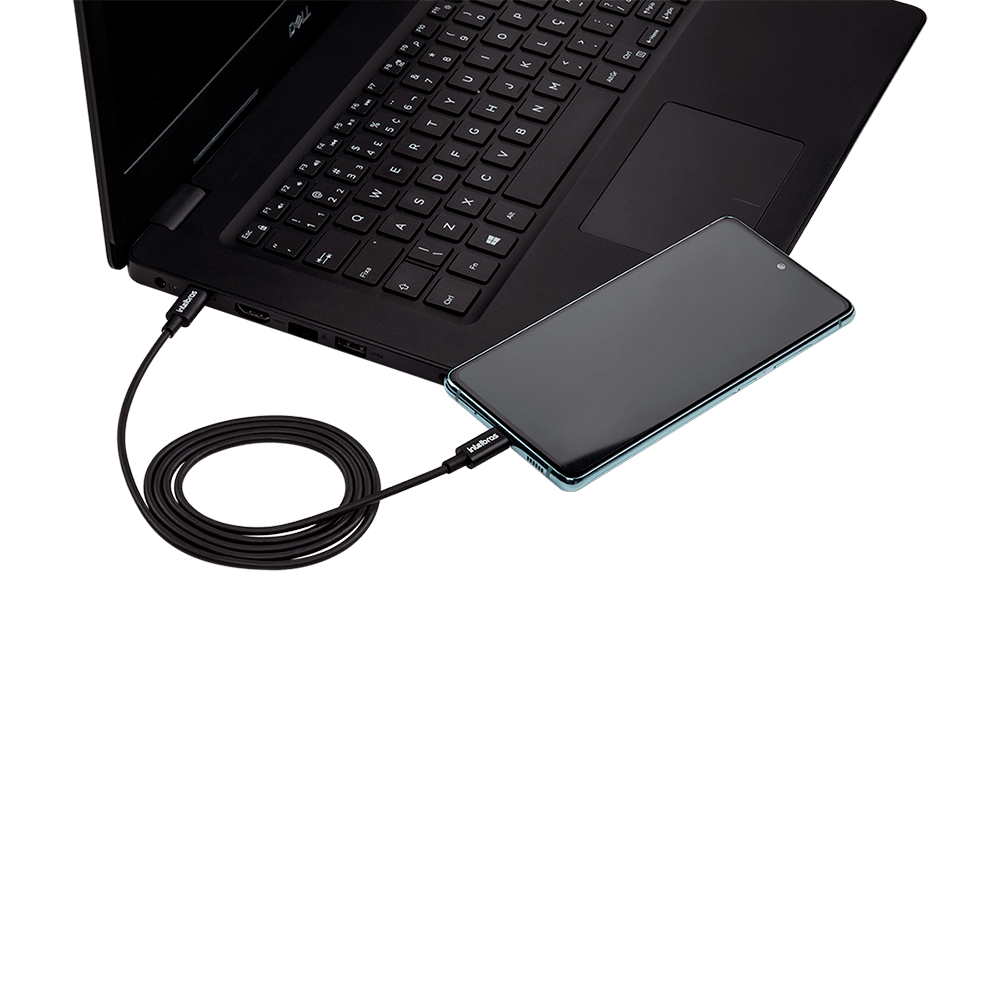 Cabo USB-C - USB-C 1,2m PVC Preto Intelbras EUCC 12PP - intelbras