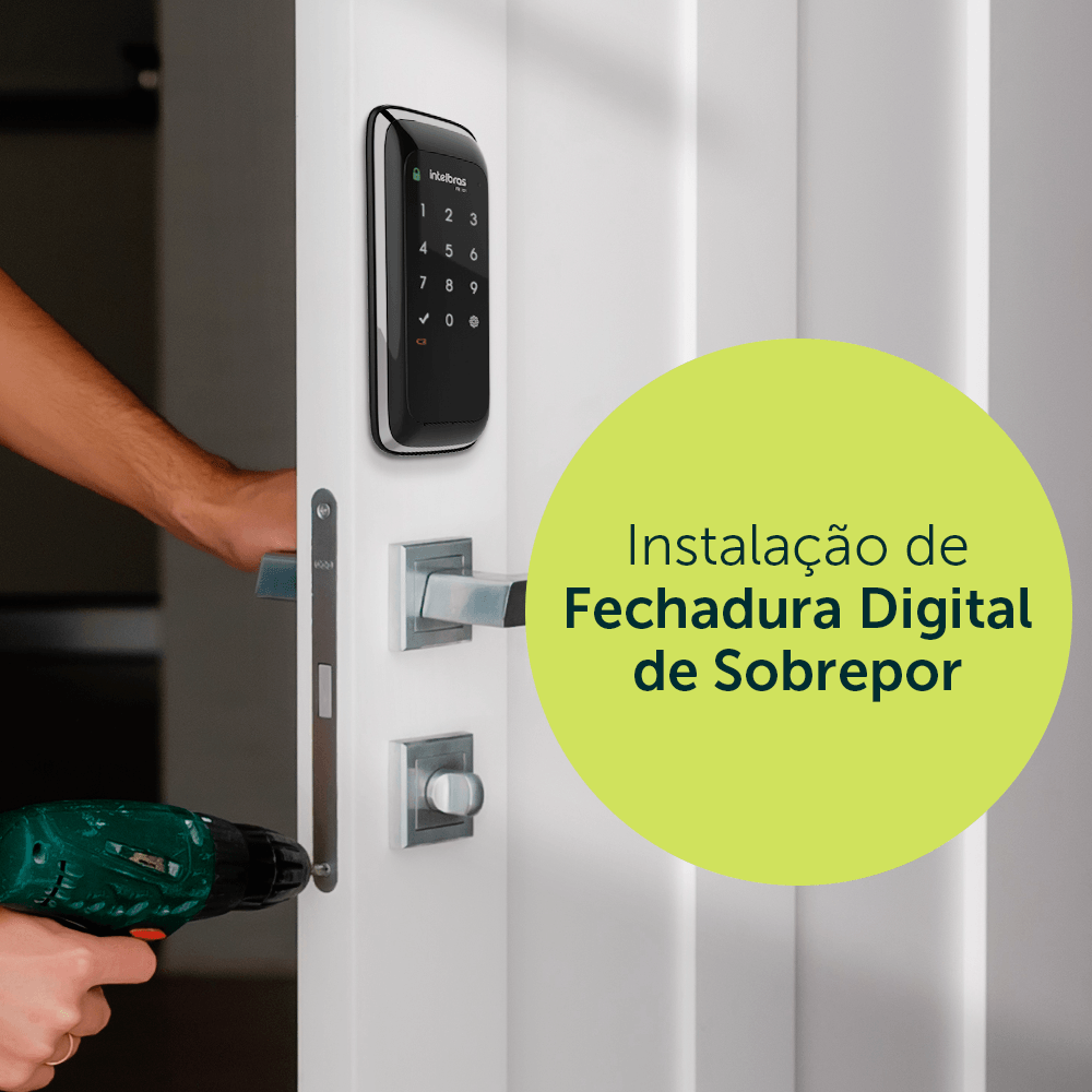 Kit Fechadura Digital de Sobrepor Intelbras FR101 + Instalação ...